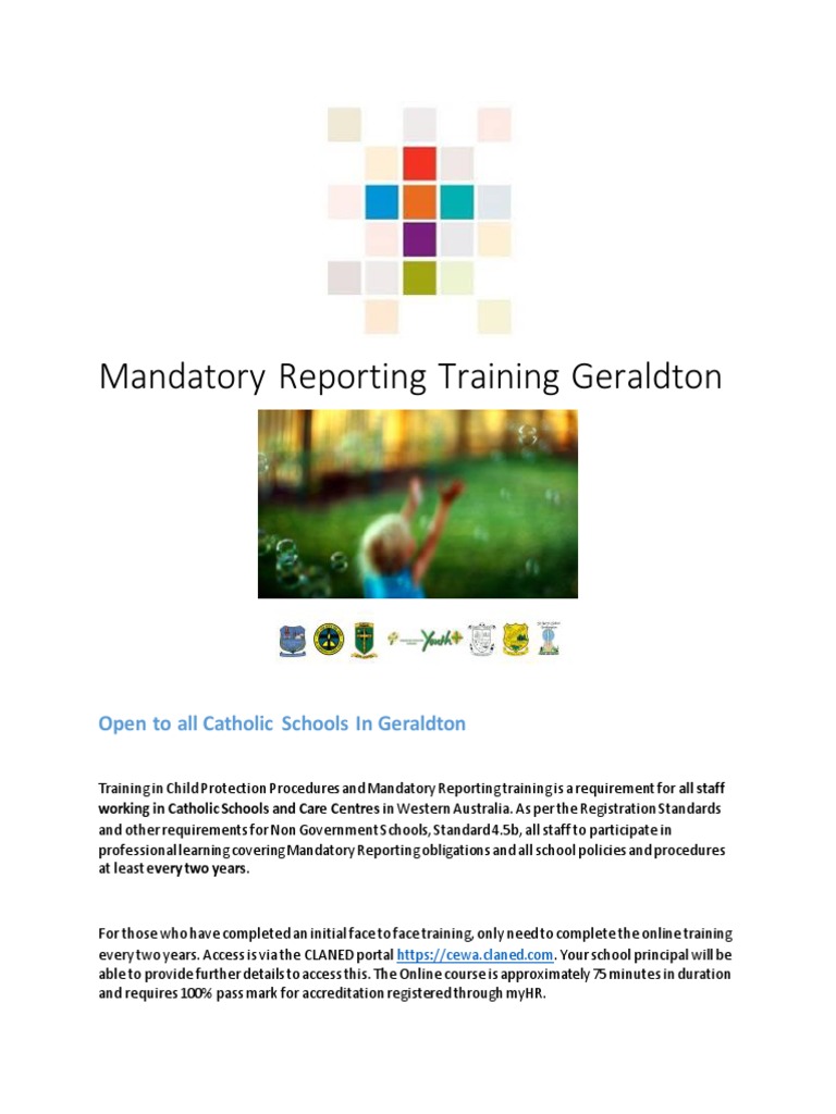 Mandatory Reporting Training Geraldton | PDF