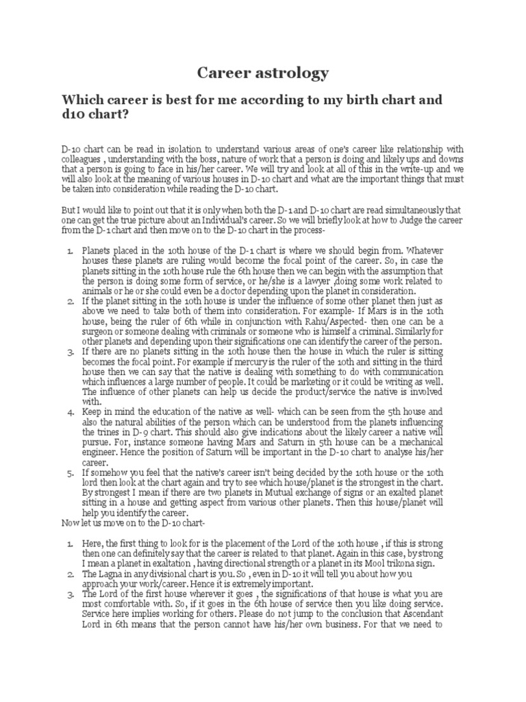 Career Astrology: Which Career Is Best For Me According To My Birth ...