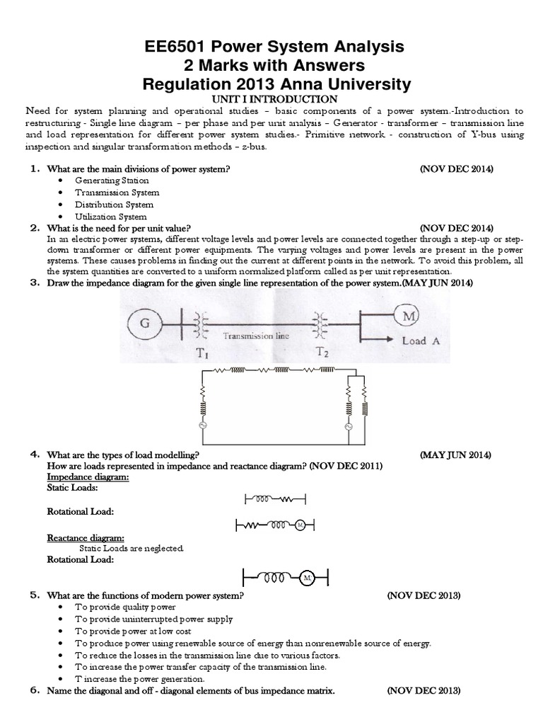 Analysis of Power System Components and Modelling Techniques | PDF ...