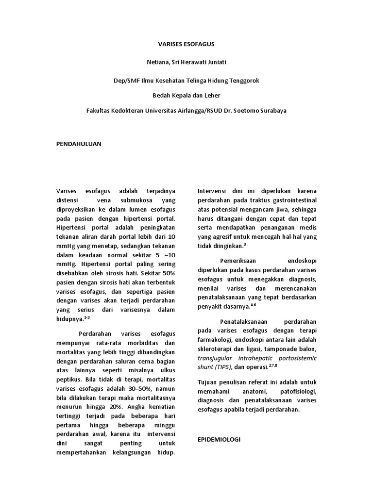 Varises Esofagus | PDF