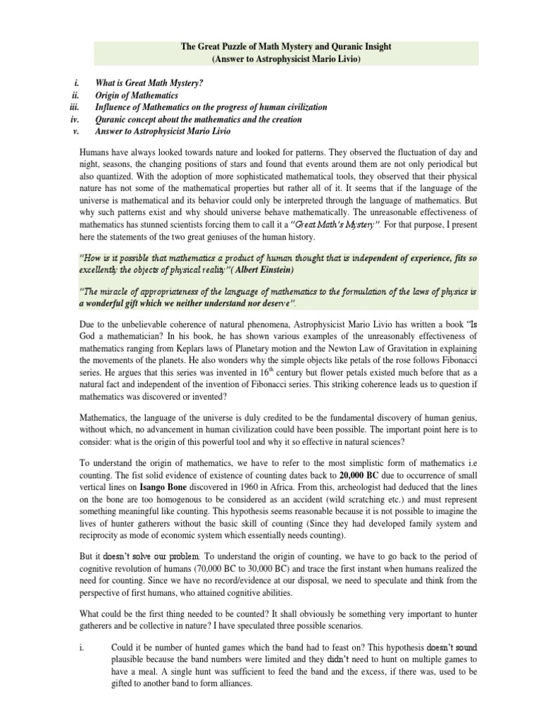 The Great Maths Mystry | Download Free PDF | Teaching Mathematics ...