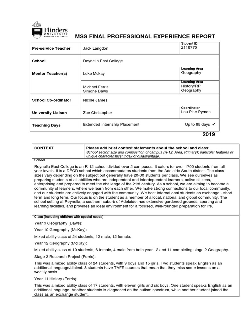 Jack Langdon Final Report | PDF | Teachers | Educational Technology