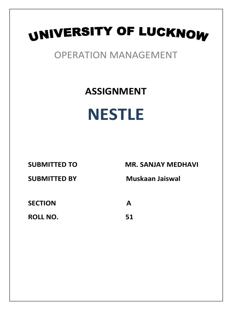 Nestle: Operation Management | PDF | Nestlé | Human Resources