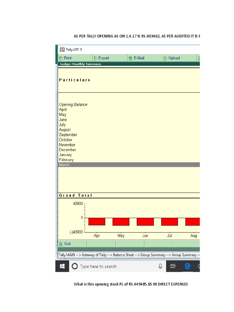Tally Opening Stock Discrepancies Analysis | PDF | Finance & Money ...