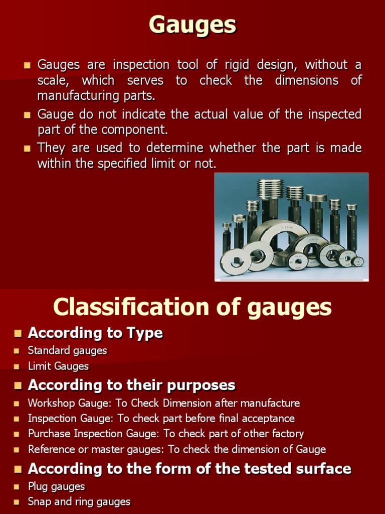 Gauges | PDF | Engineering Tolerance | Tools