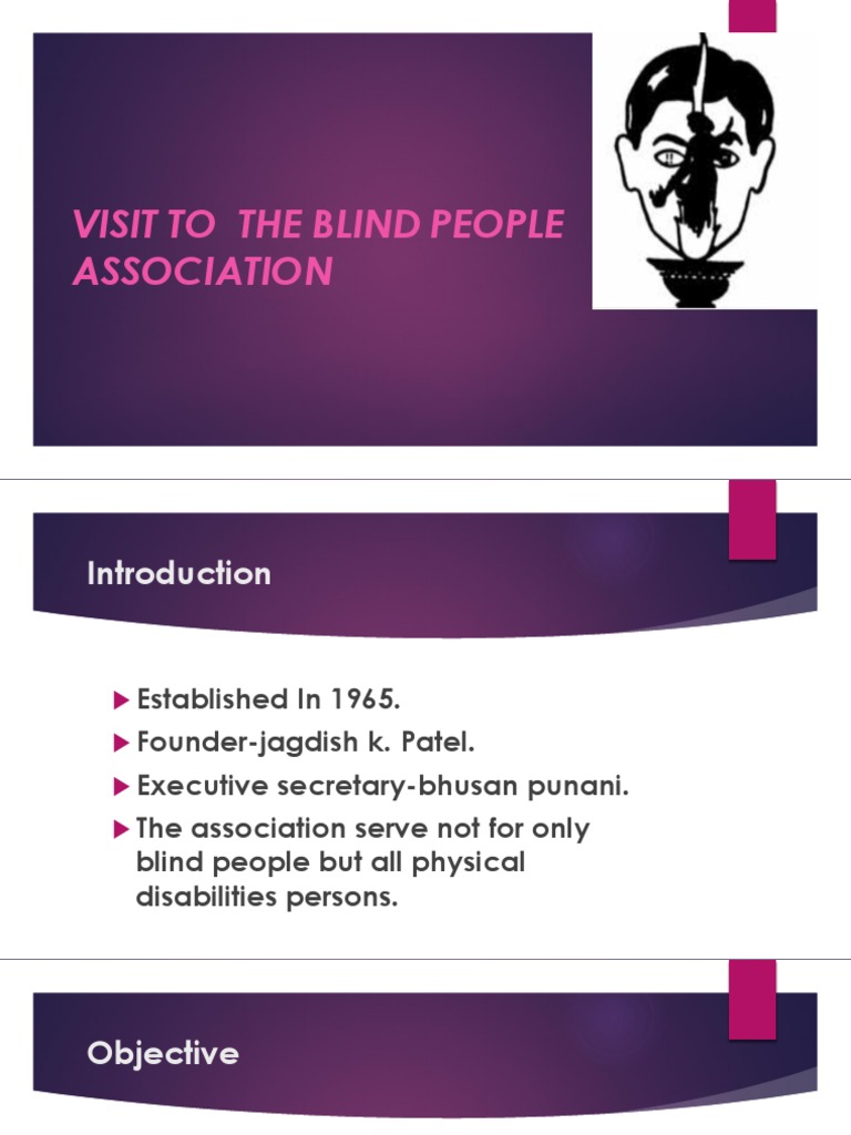 Visit To The Blind People Association | PDF | Corporate Social ...