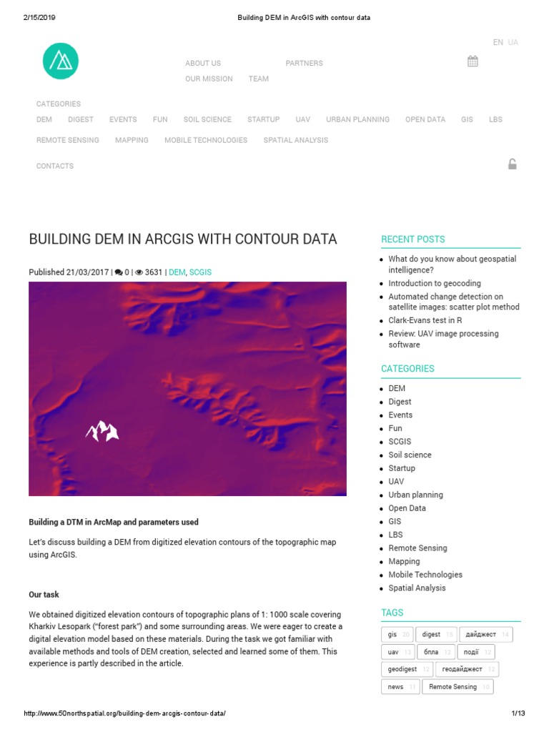 DEM ArcGis | PDF | Arc Gis | Topography