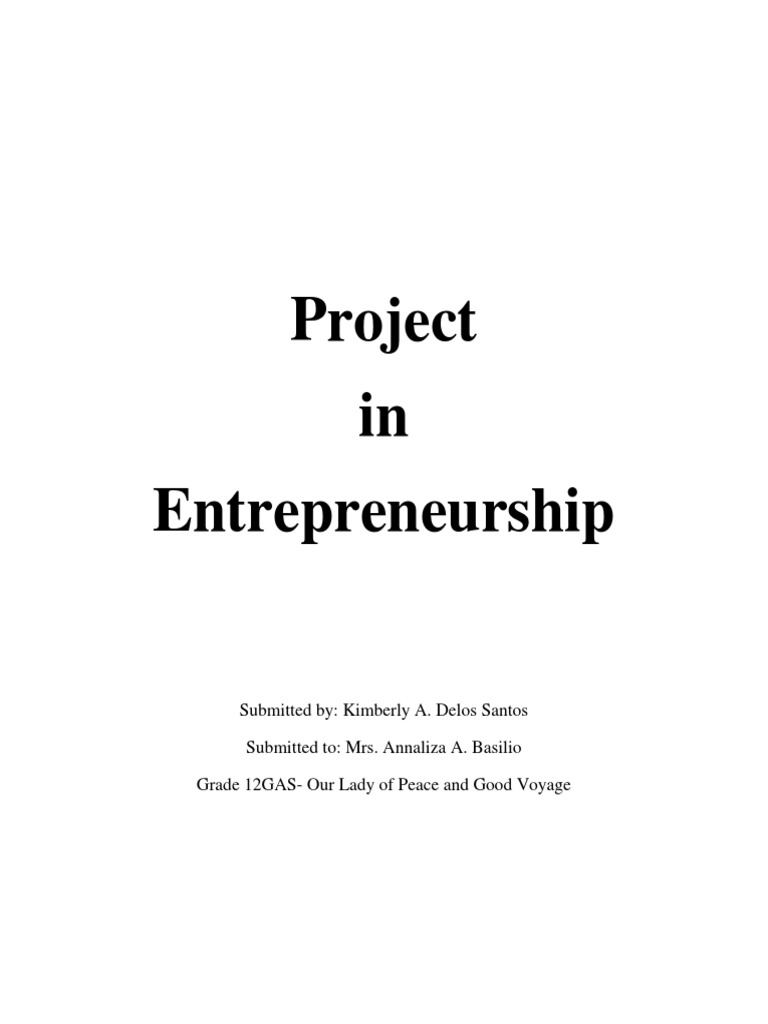 Project in Entrepreneurship | PDF | Test (Assessment) | Learning