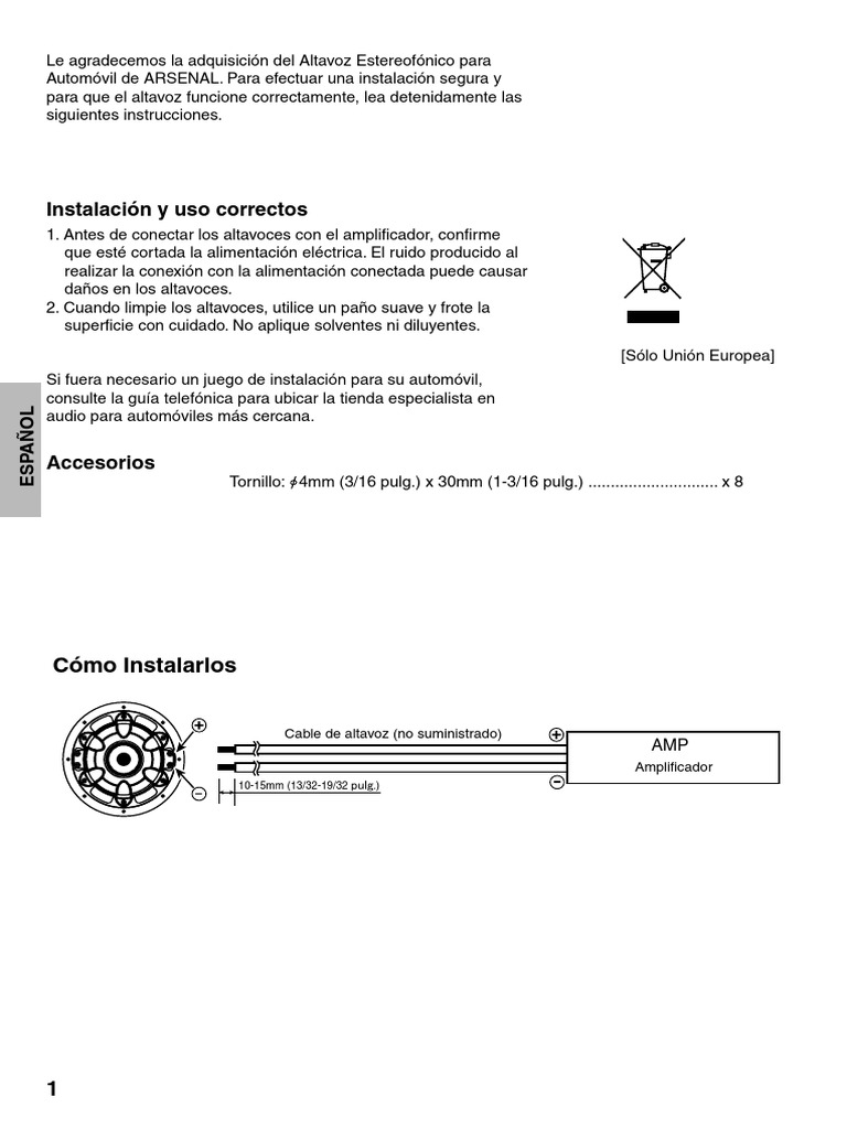 JVC Arsenal Subwoofer CS-AW6240 | PDF | Altoparlante | Escuchando