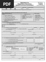 BIR Form 1905: Registration Updates | PDF | Receipt | Identity Document
