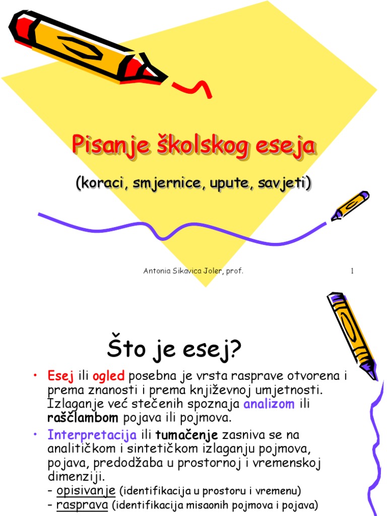 Pisanje Školskog Eseja | PDF