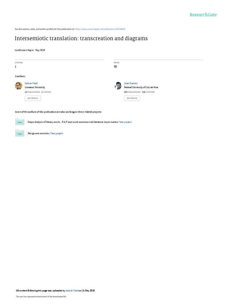 Intersemiotic Translation Transcreation | PDF | Charles Sanders Peirce ...