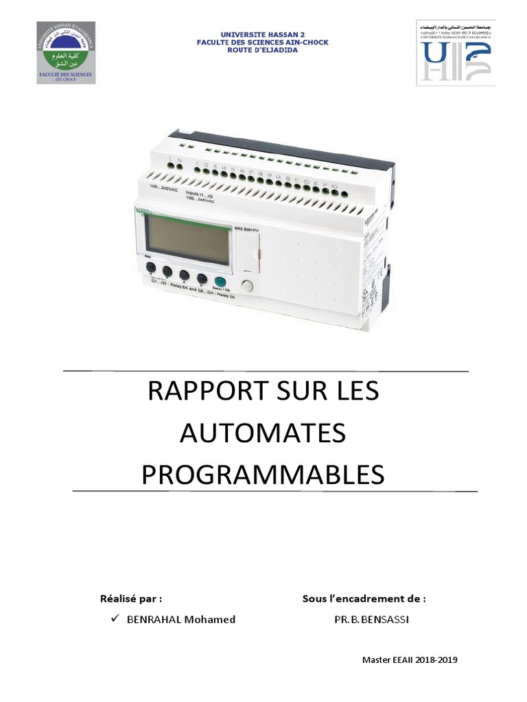 Rapport Sur Les Automates Programmables | PDF | Langage de ...