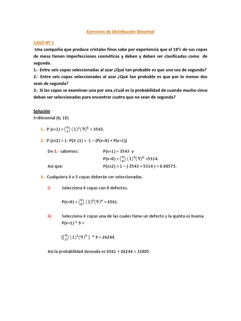 11 Ejercicios Desarrollados de Binomial Poisson y Normal | PDF | Enseñanza de matemática | Science