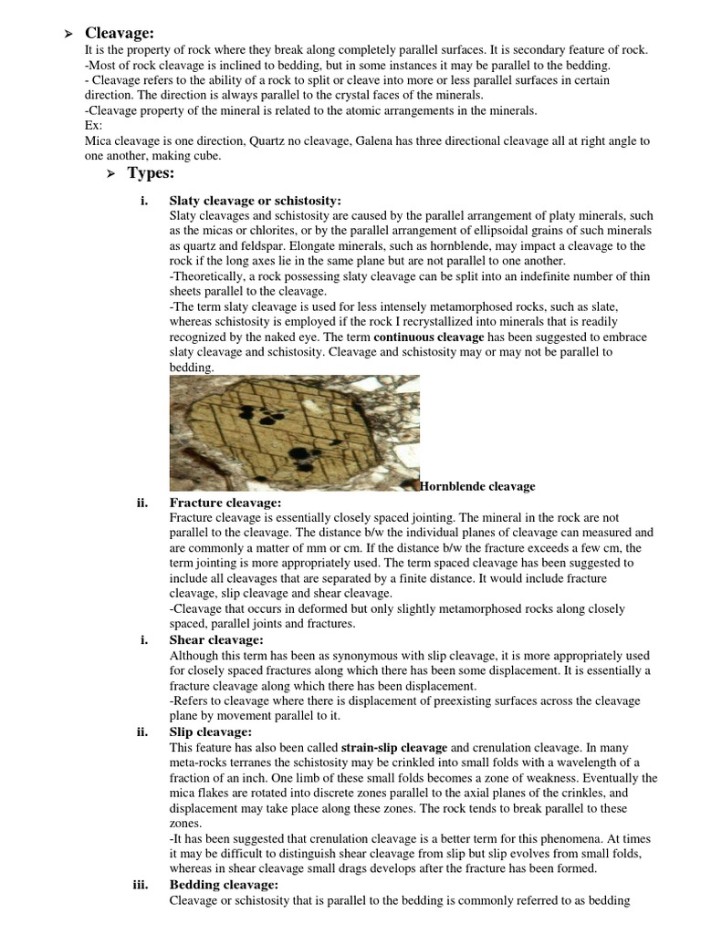 3 Cleavage and Types | PDF | Minerals | Rocks