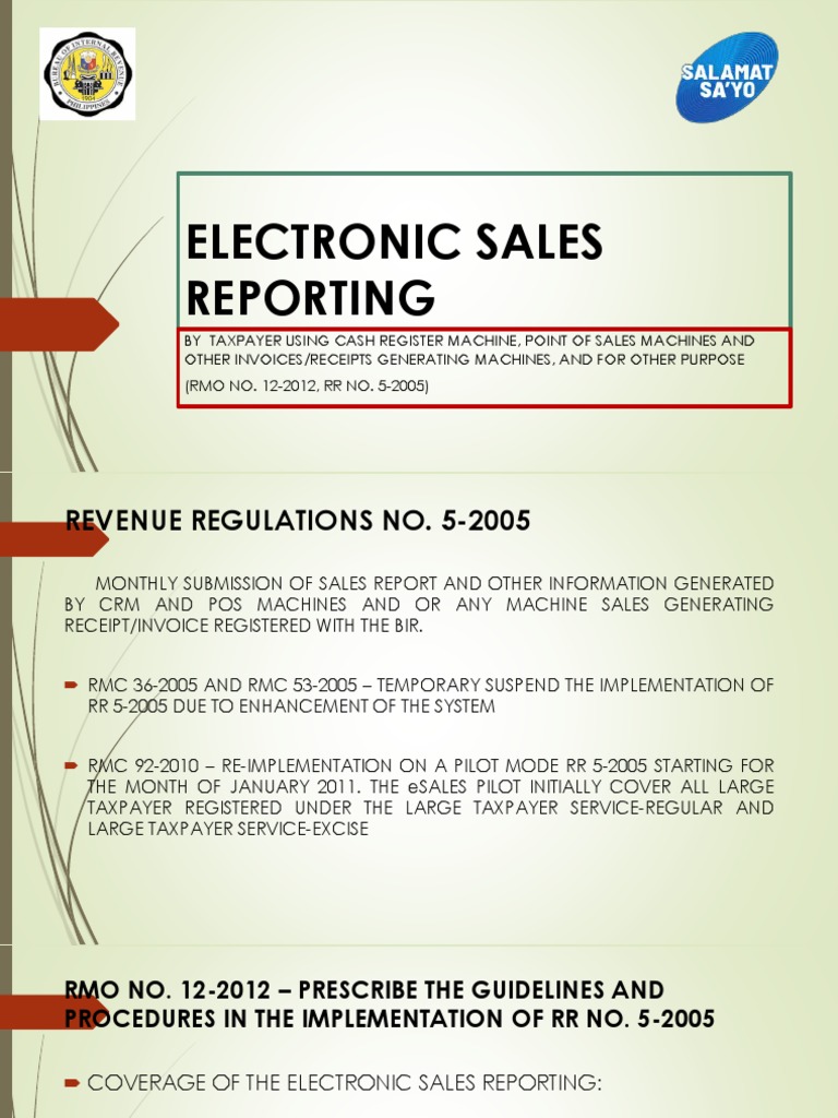 E Sales | PDF | Point Of Sale | Receipt