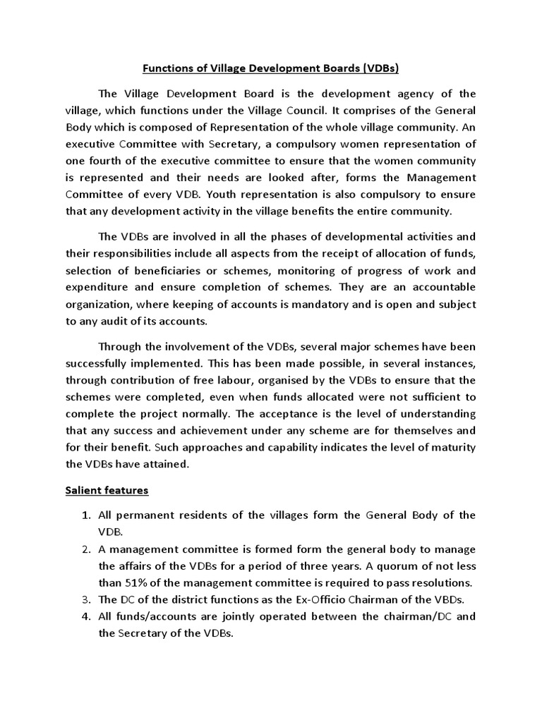 Functions of VDB | PDF | Audit | Business