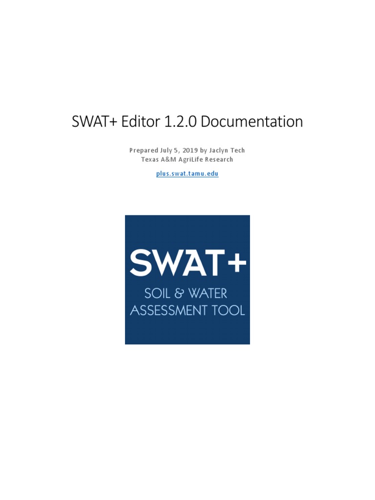 SWAT+ Editor 1.2.0 User Guide | PDF | Installation (Computer Programs ...