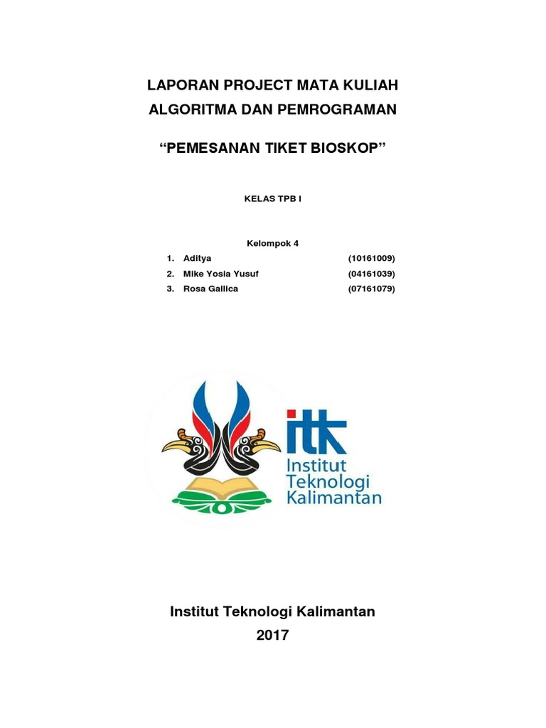 Algoritma Pemrograman Pemesanan Tiket Bioskop | PDF