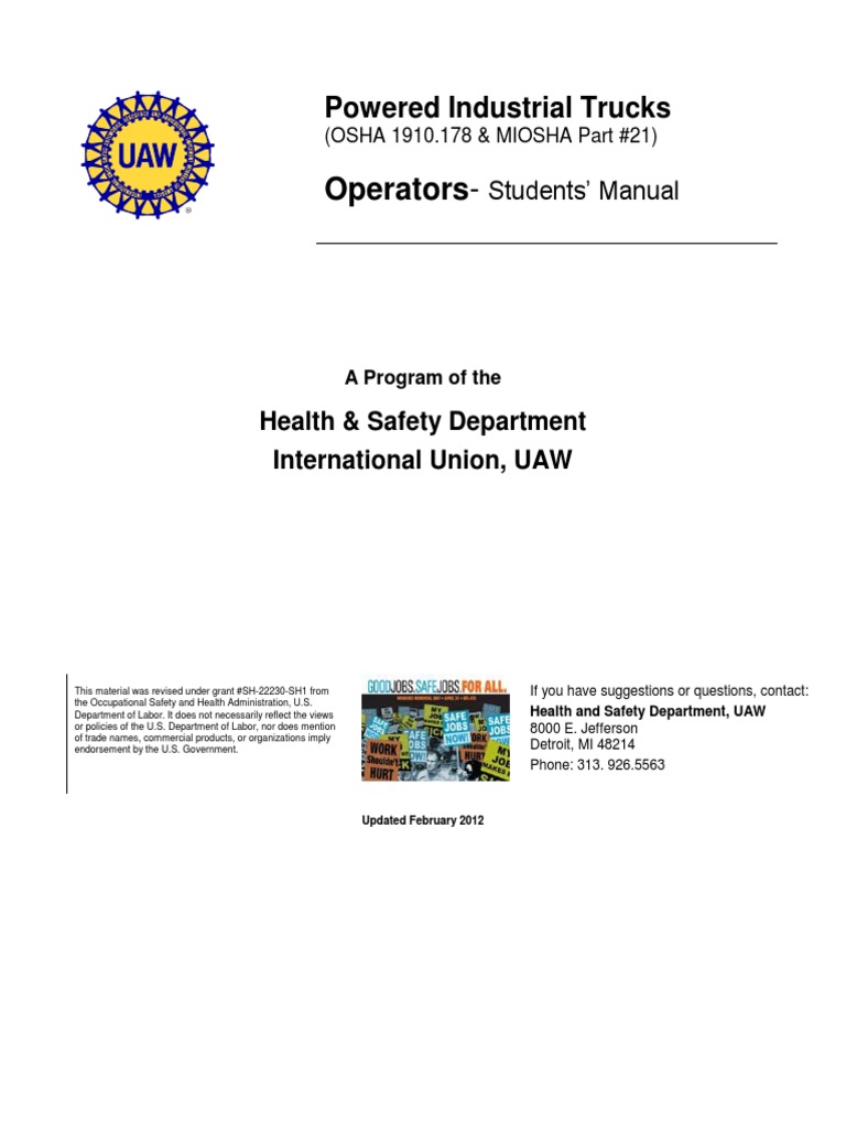 Truck Manual | PDF | Occupational Safety And Health Administration ...