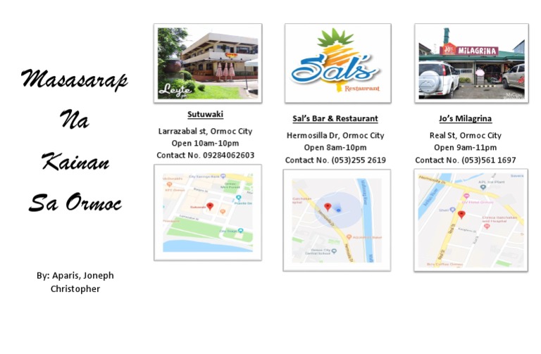 Masasarap Na Kainan Sa Ormoc: Sutuwaki Sal's Bar & Restaurant Jo's ...
