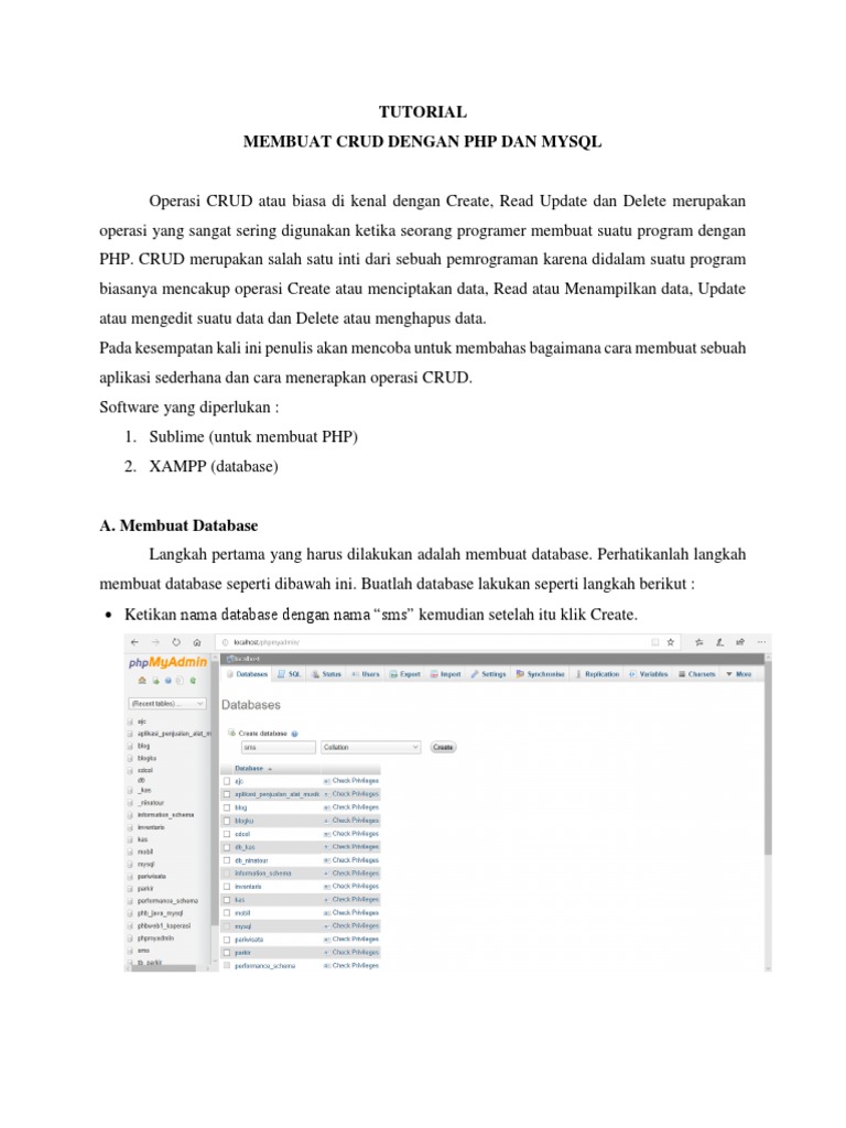 Tutorial Membuat CRUD | PDF