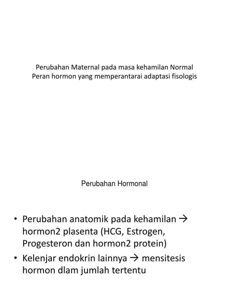 Perubahan Maternal Pada Masa Kehamilan Normal | PDF
