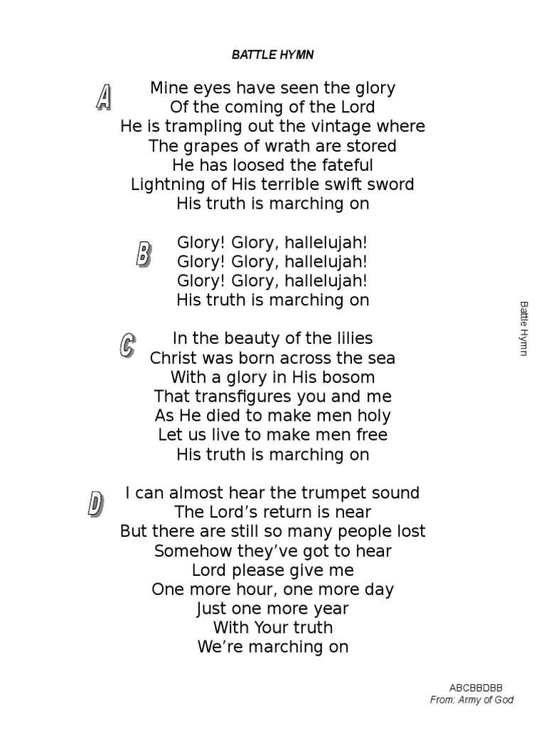 Battle Hymn: From: Army of God | PDF