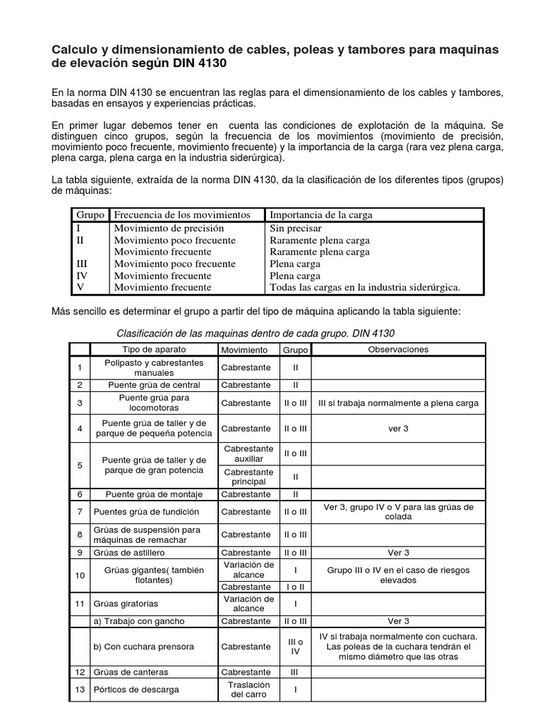 dIN 4130 PDF | PDF | Grúa (máquina) | Equipo