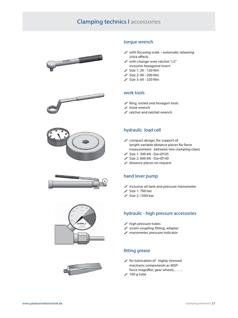 Clamping Techniques and Accessories Guide | PDF | Manufactured Goods ...
