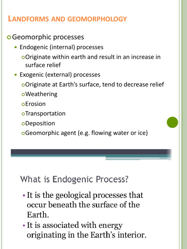 Geomorphic Processes: Andforms and Geomorphology | PDF | Fault (Geology ...
