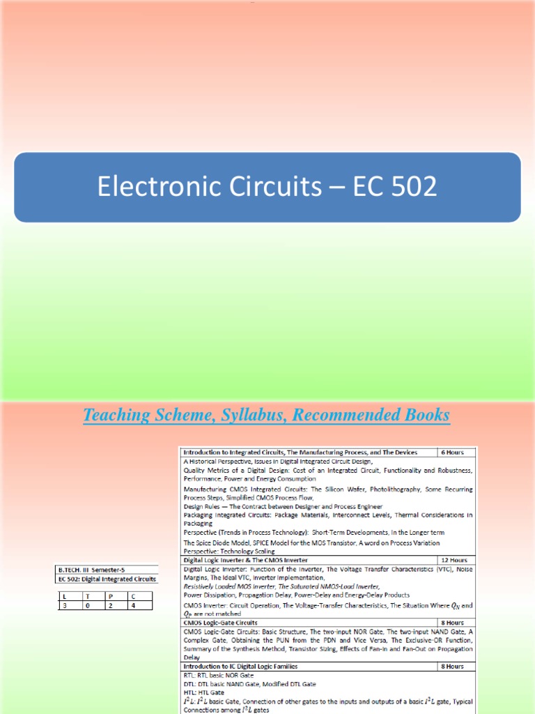 Digital Integrated Circuits | PDF | Logic Gate | Transistor
