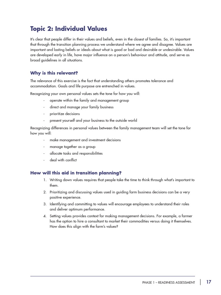 Understanding Our Shared Values: A Values Exercise to Aid in Family ...
