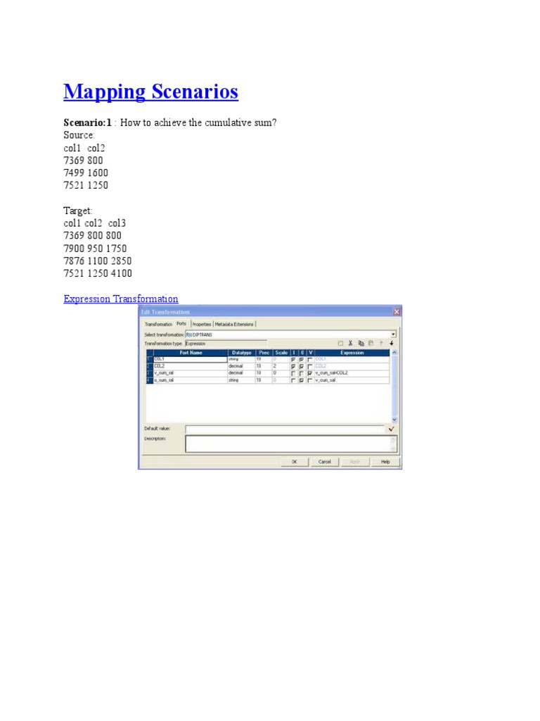 Informatica Mapping Scenarios | PDF | Table (Database) | Computer File