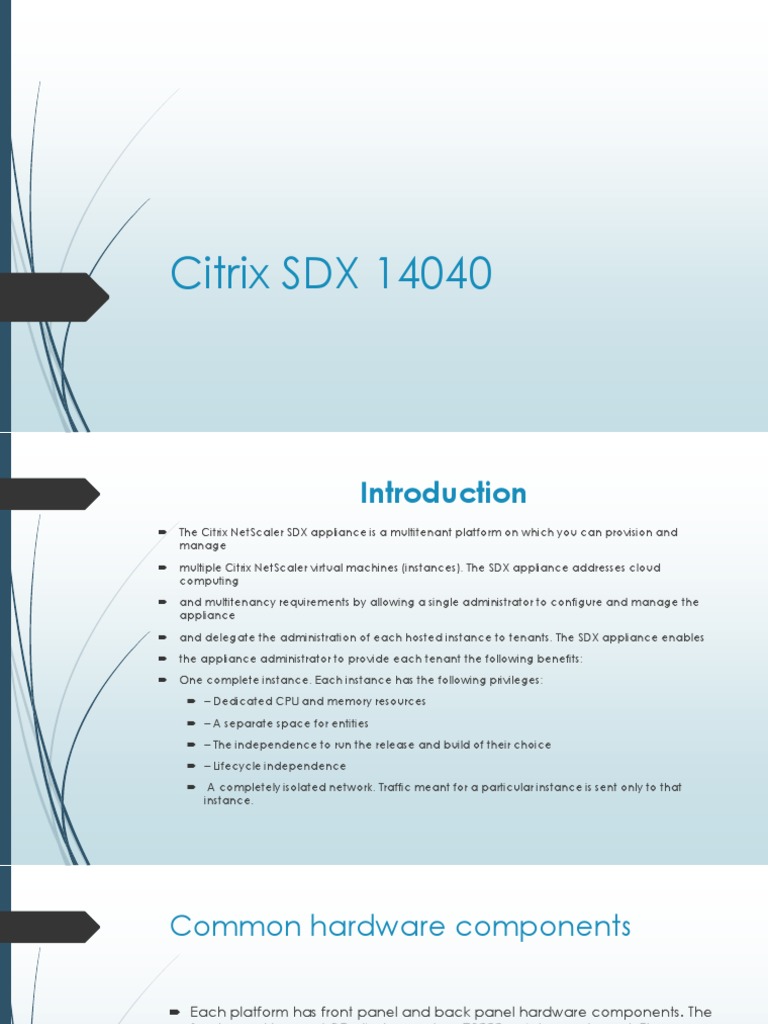 Citrix SDX 14040-2 | PDF
