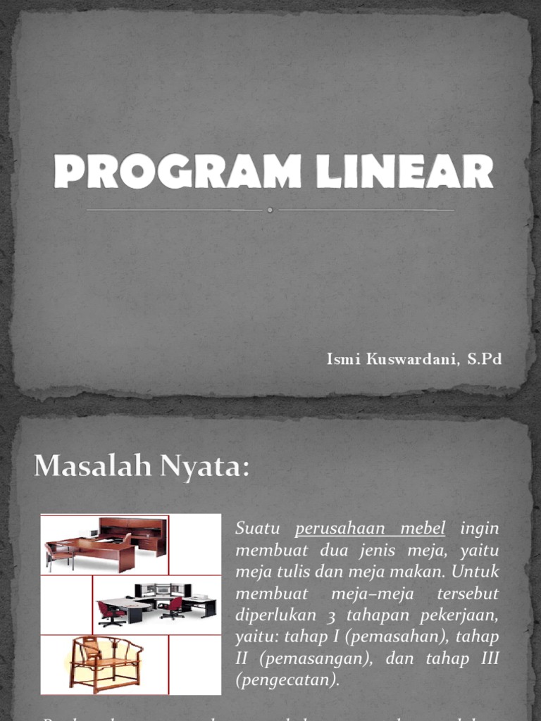 Program Linear | PDF