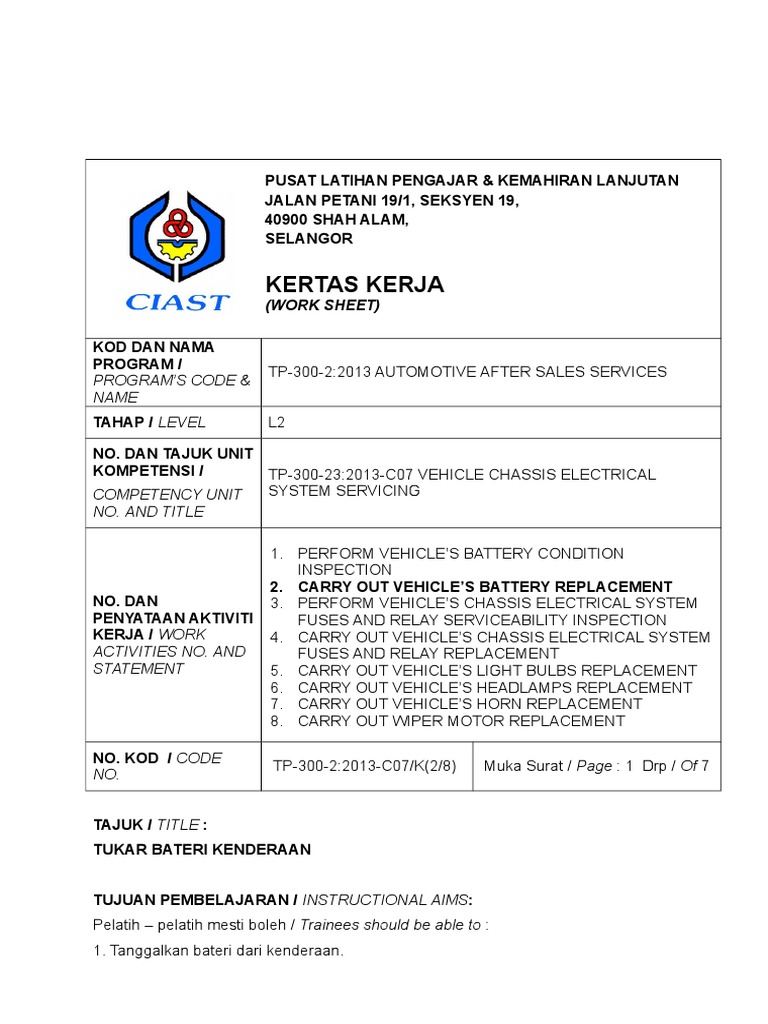 Contoh Kertas Kerja | PDF
