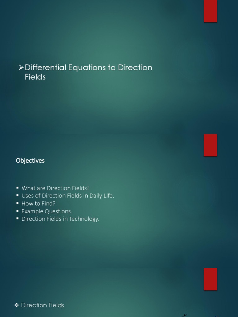 DifferentialEquations To DirectionFields | PDF