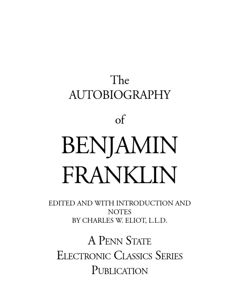 Ben Franklin Autobiography | PDF