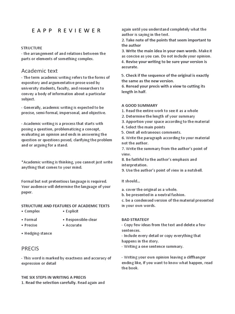 Eapp Reviewer: Academic Text | PDF | Causality | Essays