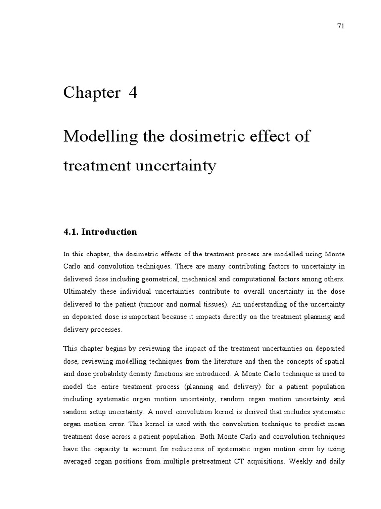 Modelling The Dosimetric Effect of Treatment Uncertainty | PDF | Absorbed Dose | Ct Scan