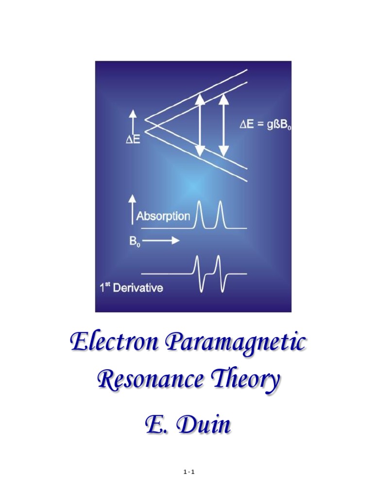 Electron Paramagnetic Resonance Theory E. Duin | PDF | Electron ...