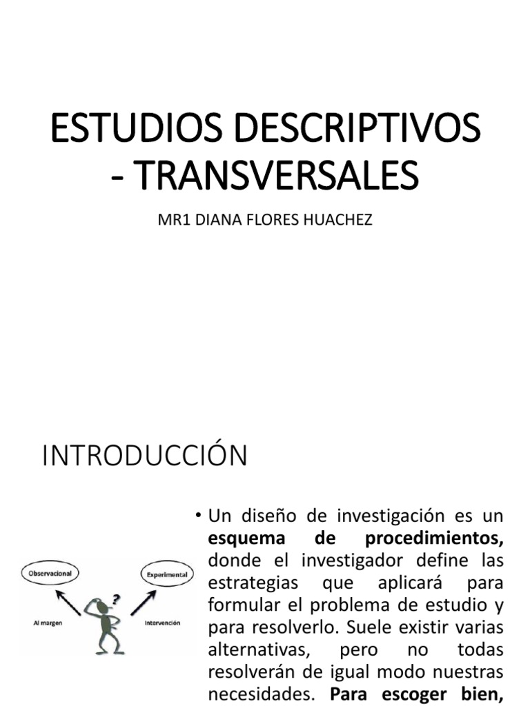 Estudios Descriptivos y Transversales | PDF