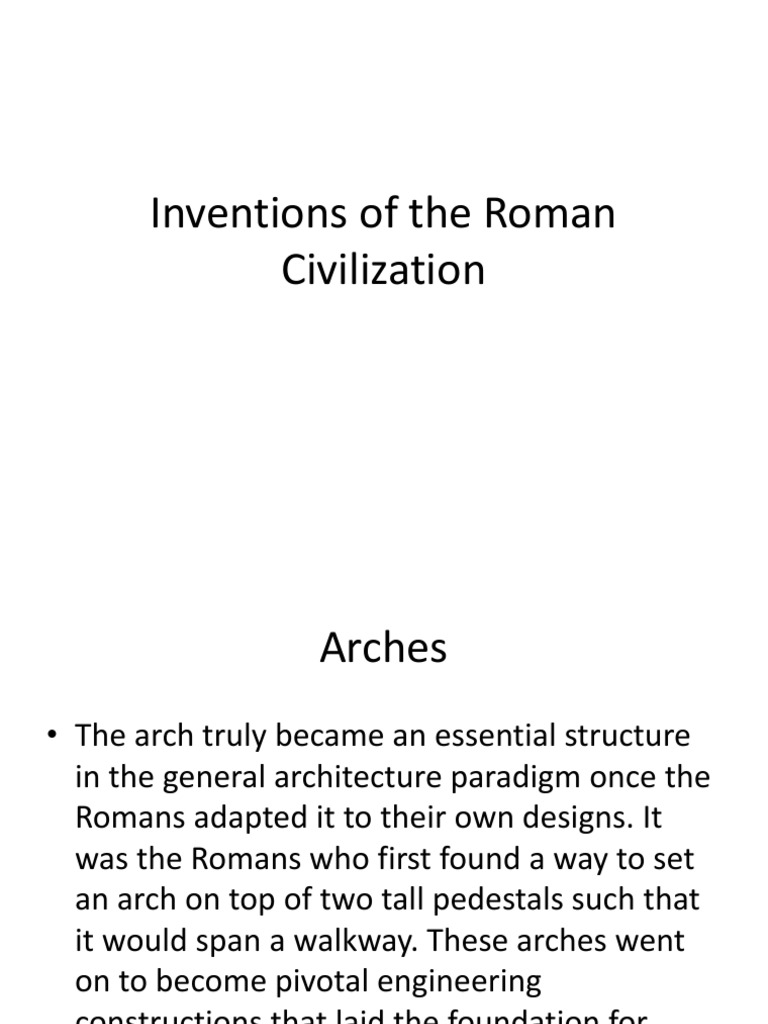 Inventions of The Roman Civilization | PDF