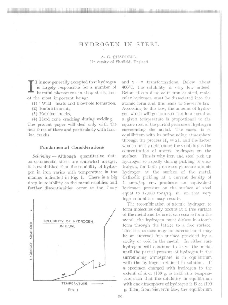 Hydrogen in Steel: Solubility - Alt Hough Quantitative Data | Download ...