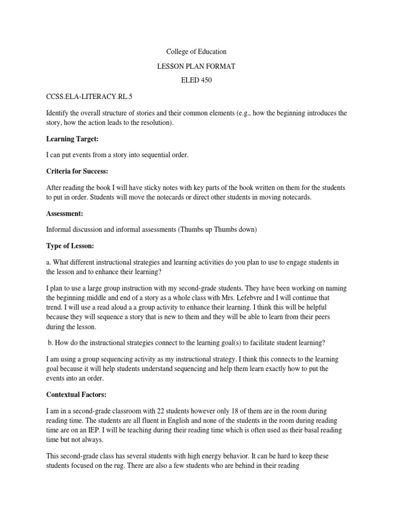 Lesson Plan 2nd Grade | PDF | Lesson Plan | Pedagogy