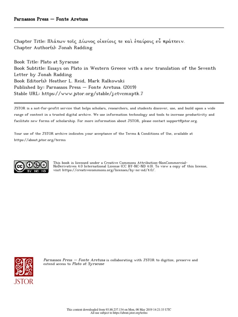 Plato's Seventh Letter Translation | PDF | Religion & Spirituality