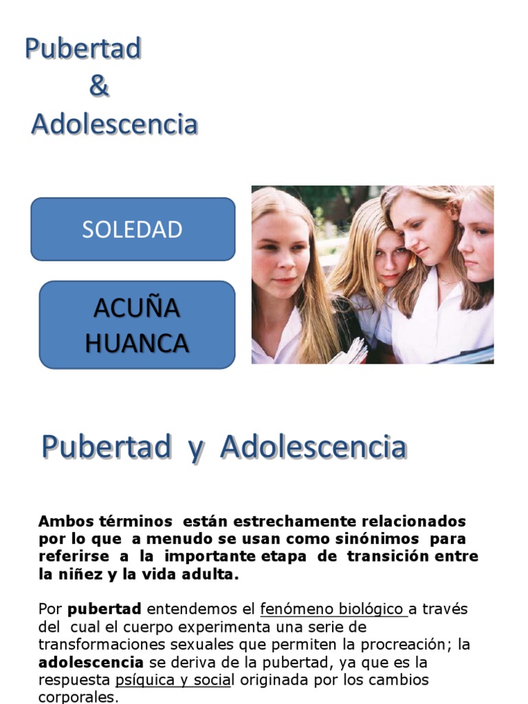 Adolescencia y Pubertad | PDF | Pubertad | Adolescencia