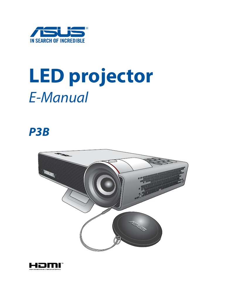 LED Projector: E-Manual | PDF | Hdmi | Usb