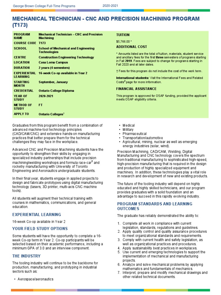 Mechanical Technician CNC | PDF | Numerical Control | Mechanical ...